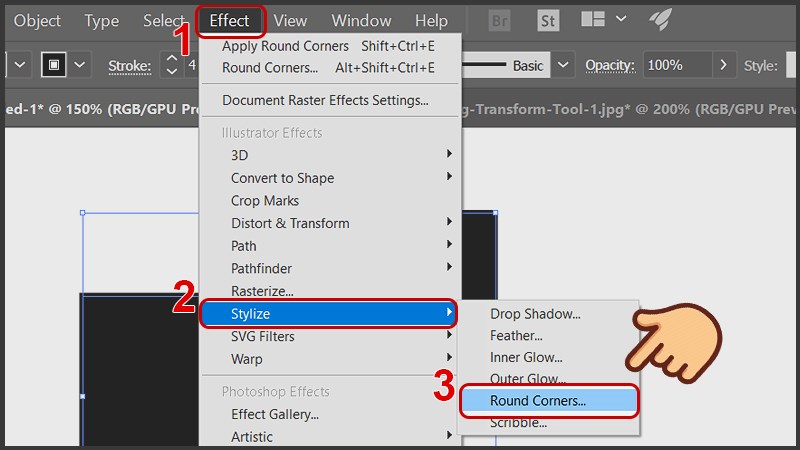 Tạo điểm nhấn với 4 phương pháp bo góc trong Illustrator (AI) | Làm ...