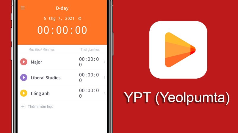 YPT (Yeolpumta) - Ứng dụng Quản lý Thời Gian Học Tập