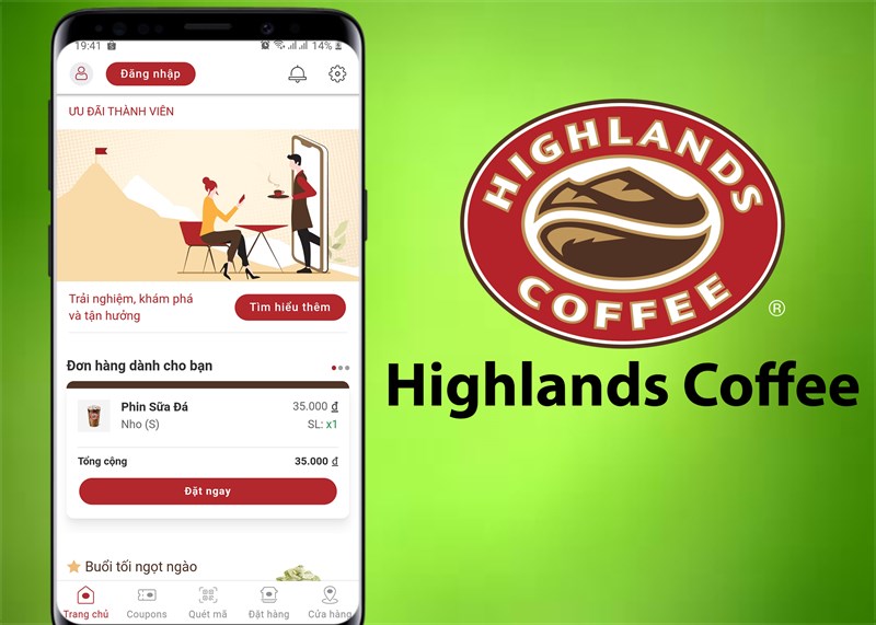 Ứng dụng Highlands Coffee - Gọi Highlands Coffee đến tận nhà, đồng ...