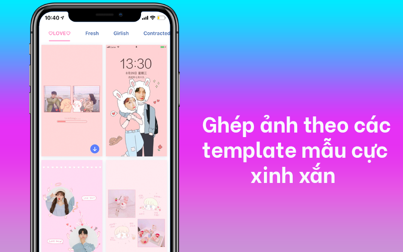 PINS: Ứng dụng tạo ảnh ghép kiểu Trung cực dễ thương