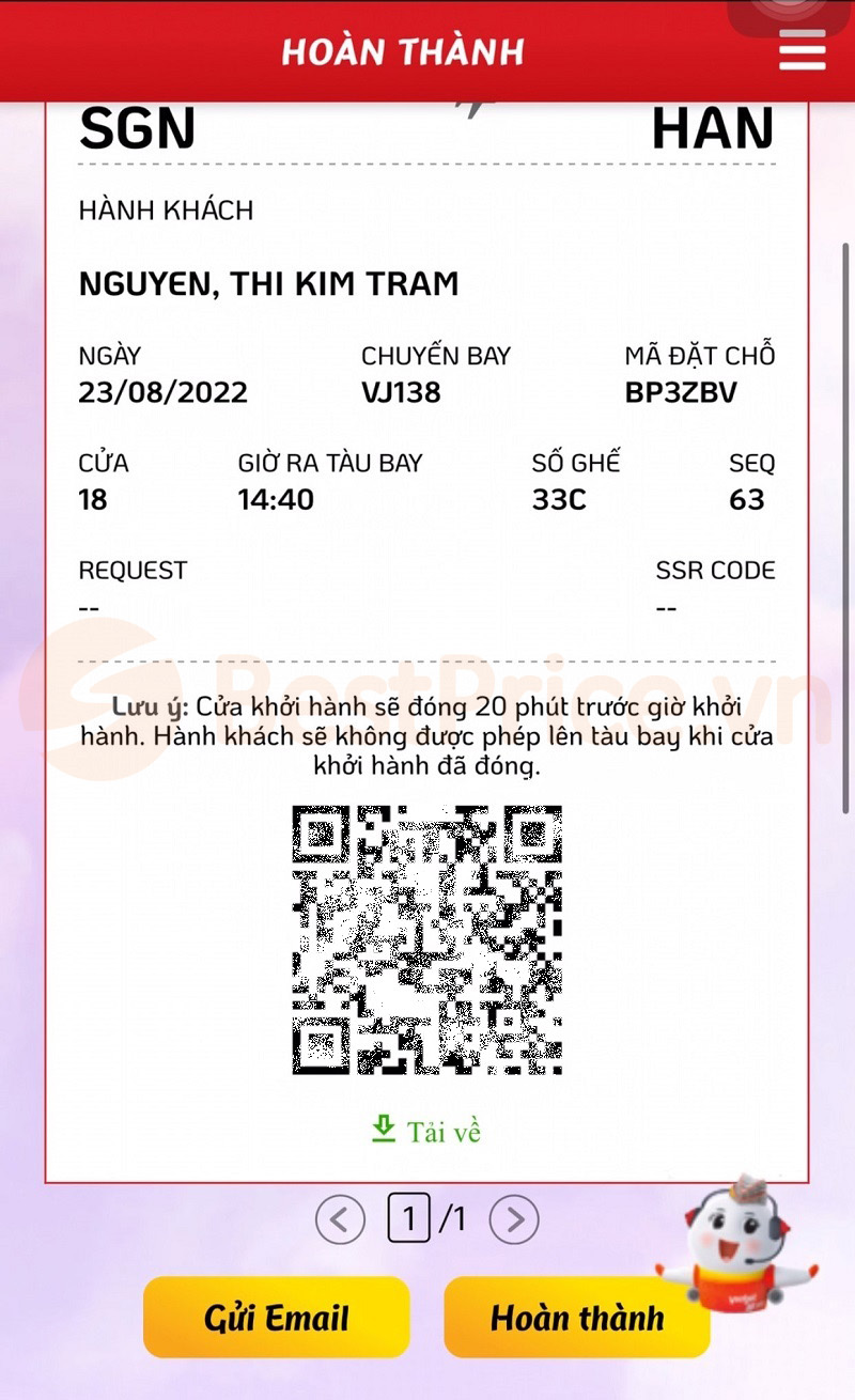 Check in online Vietjet Air 2023 - Cập nhật từ Mytour - Mytour