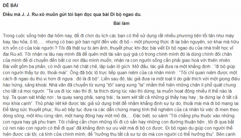 Top 10 Bài viết phân tích tác phẩm 'Đi bộ ngao du' của Ru-xô xuất sắc ...