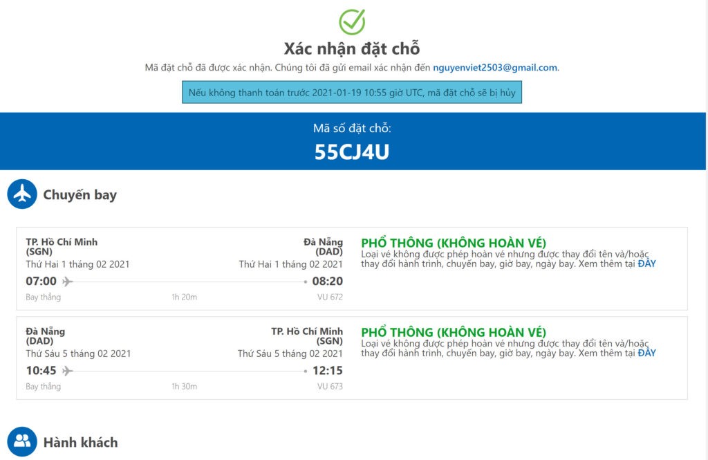 Bí quyết xác minh mã đặt chỗ (code) vé máy bay của Vietravel Airlines ...