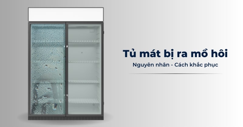 Giải quyết vấn đề tủ mát đọng mồ hôi và kính mờ một cách thông minh