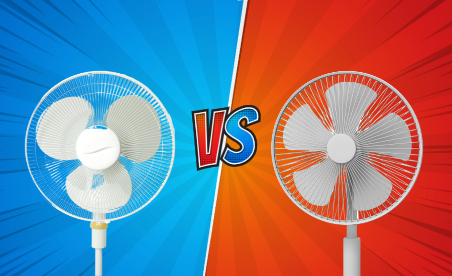 Sự khác biệt giữa quạt 3 cánh và quạt 5 cánh