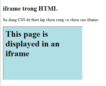 Thẻ iframe trong HTML: Cách sử dụng và minh họa