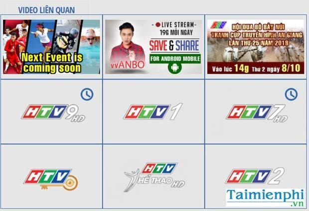 Bí quyết xem HTV, HTV2, HTV3, HTV7 trên Máy tính và Điện thoại di động