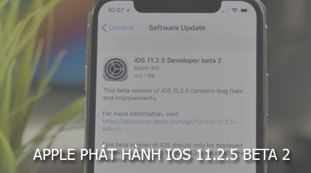 Apple tung ra iOS 11.2.5 Beta 2