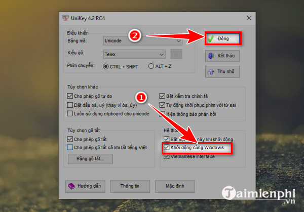 Bí quyết kích hoạt Unikey cùng máy tính