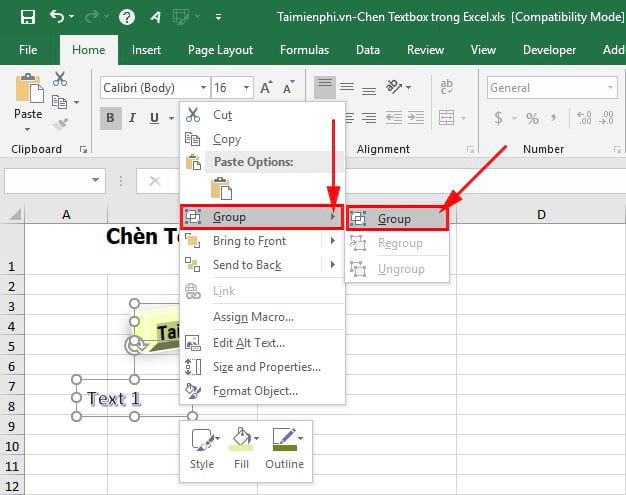 Bí quyết thêm Textbox vào Excel 2016, tạo hộp văn bản chuyên nghiệp