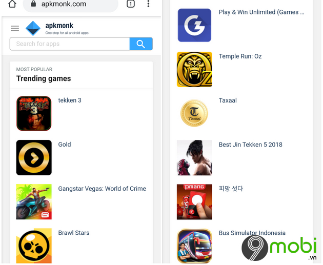 Bí quyết tải ứng dụng, game từ Apkmonk về điện thoại Android