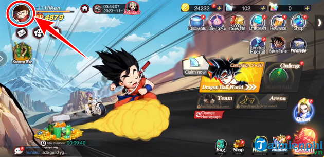 Mãnh đấu Code Saiyan Battle for Supremacy 2023 - Cách nhập