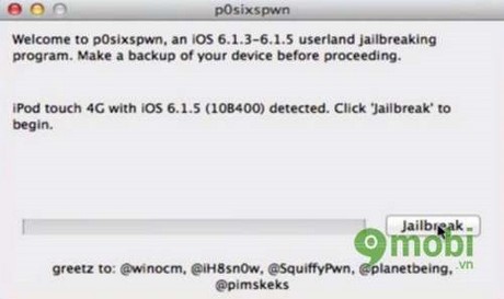 Hướng dẫn jailbreak iOS 6 (6.1.3 -> 6.1.6) bằng p0sixspwn