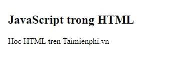 JavaScript trong HTML: Cú pháp và Ví dụ Minh họa