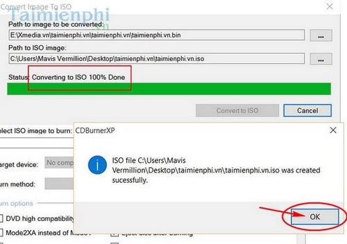 Chuyển đổi định dạng bin/cue thành iso bằng cdburnerxp