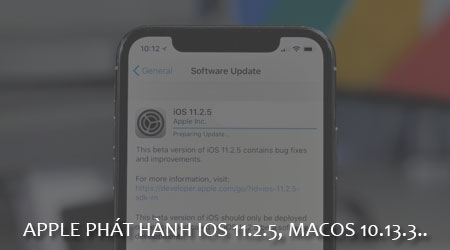 Apple ra mắt iOS 11.2.5, macOS 10.13.3, tvOS 11.2.5, và watchOS 4.2