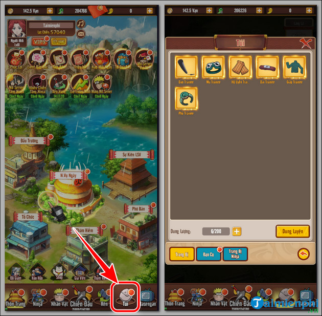 Code mới nhất Truyền Nhân Làng Lá MGP, nhập code nhận Ngọc, Set Trang Bị Vàng