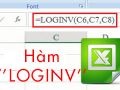 Hàm LOGINV trong Excel: Trả về giá trị nghịch đảo của hàm phân phối lô ...
