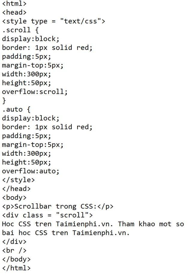 Thanh Cuộn Trong Css Với Ví Dụ Minh Họa 