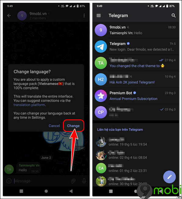 Hướng dẫn cài đặt và sử dụng Telegram Tiếng Việt trên điện thoại ...