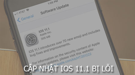 Vấn đề với cập nhật iOS 11.1, sự cố trong quá trình nâng cấp iOS 11.1