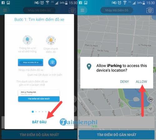 Cách sử dụng iParking để tìm điểm đỗ xe và gửi xe trên điện thoại iPhone và Android