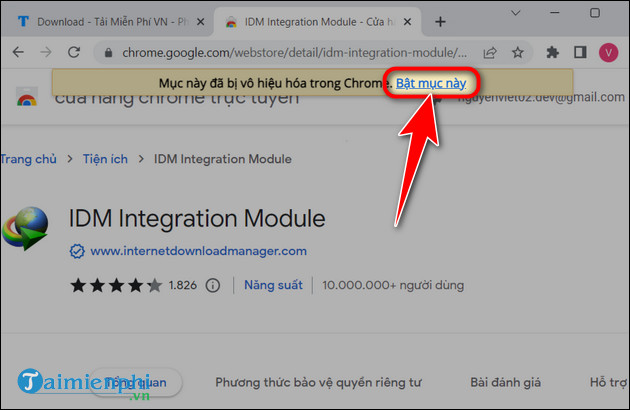 Khắc phục sự cố This extension may have been corrupted của IDM trên Chrome