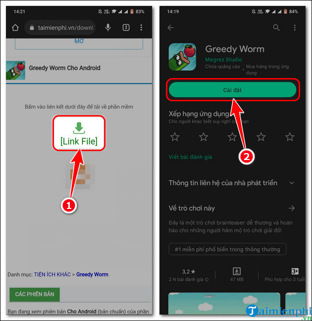 Hướng dẫn cách tải và thưởng thức Greedy Worm, tựa game Sâu ăn táo siêu độc đáo