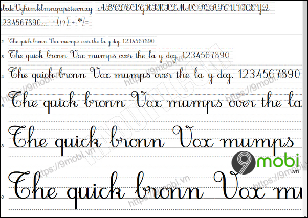 Tải ngay bộ font chữ tiểu học HP001 với kiểu viết tay tiếng Việt, mang ...