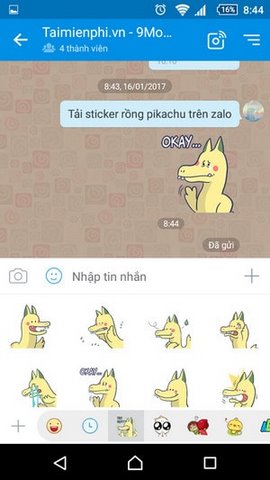 Tải Sticker Rồng Vàng Pikachu trên Zalo cho điện thoại - Bí quyết tải về