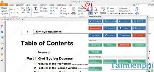 Bước 1: Sử dụng tính năng đóng dấu mộc Stamp trong Foxit Reader cho tài ...