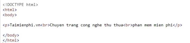 Thẻ định dạng văn bản trong HTML, thẻ