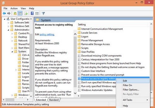 Khắc phục vấn đề không truy cập được Regedit và Task Manager