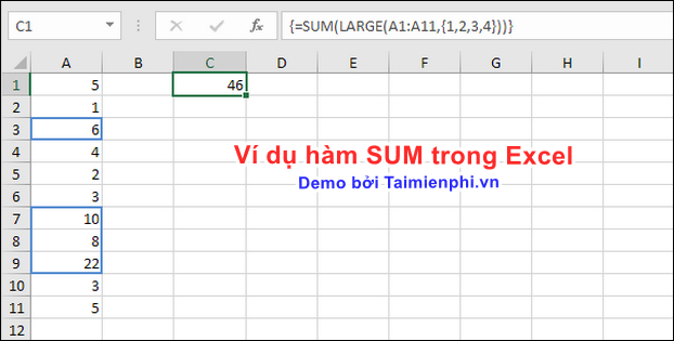 Hàm SUM trong Excel: Ví dụ và Cách Sử Dụng