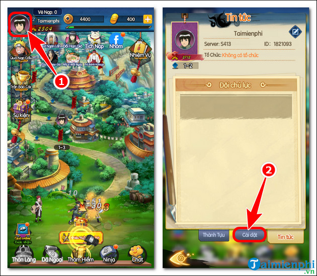 Tặng ngay bộ Mã Ninja Thần Thánh, nhận vàng, vé Chiêu mộ, mảnh Thư ...