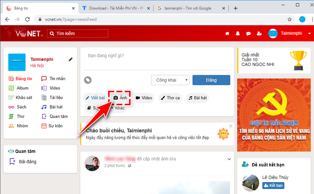 Bí quyết đăng bài viết với hình ảnh siêu độc trên VCNET