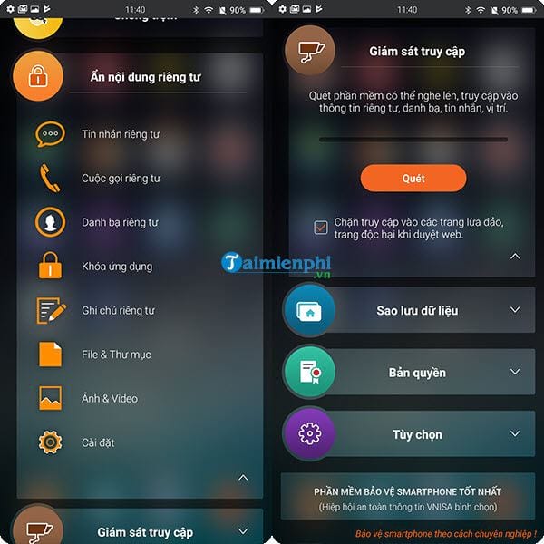Những Điểm Đặc Sắc của Bkav Mobile Security trên Bphone 3