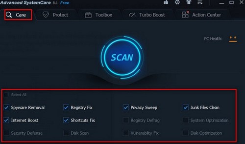 Hướng dẫn sử dụng phần mềm Advanced SystemCare Free