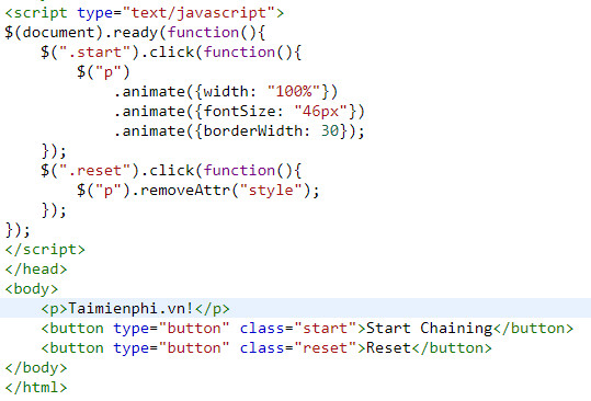 Chuỗi Phương Thức Chaining trong jQuery: Ý Nghĩa và Minh Họa