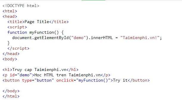Phần tử head trong HTML: Cấu trúc và ví dụ