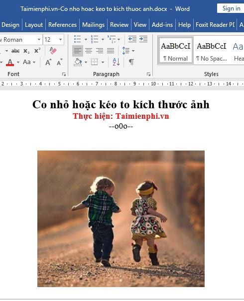 Hướng dẫn thu nhỏ ảnh trong Word, co hoặc kéo to kích thước hình