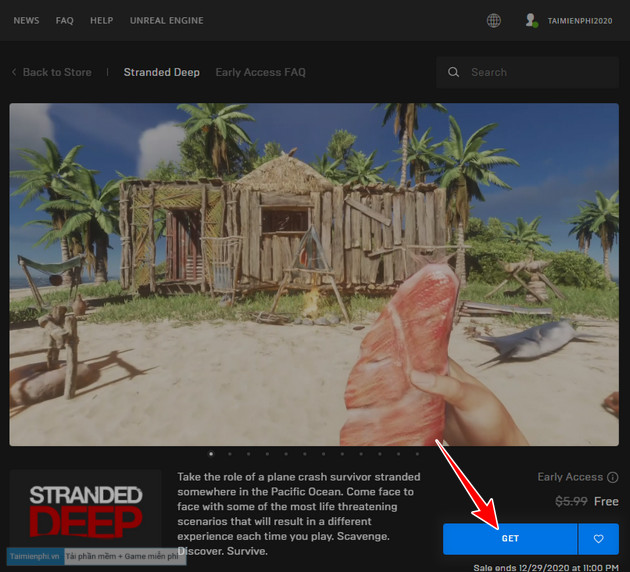 Epic Games Store đang tặng miễn phí Stranded Deep