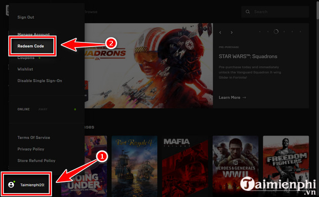 Hướng dẫn sử dụng Mã Redeem trên Epic Games, đổi mã nhận quà