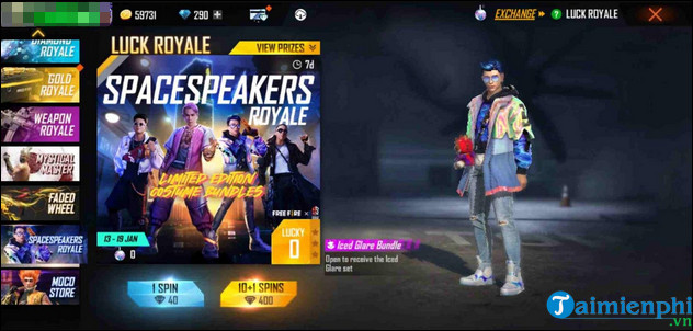 Free Fire Spacespeaker Royale: Bí quyết sở hữu skin phiên bản Limited