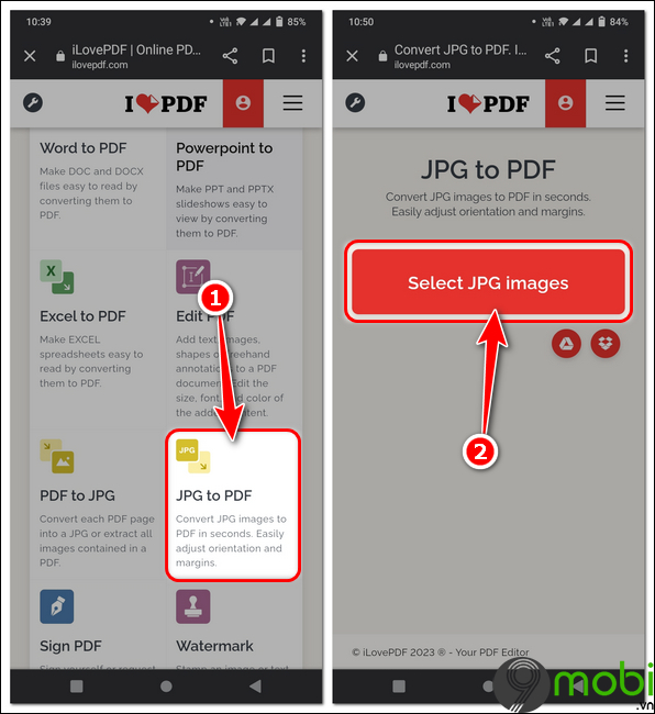Cách chuyển đổi hình JPG sang PDF trên điện thoại Android và iPhone