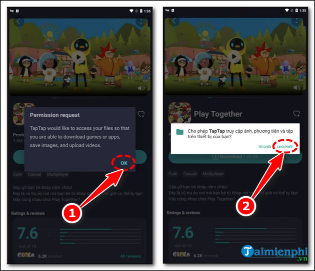 Cách tải Play Together Taptap trên Android và iOS