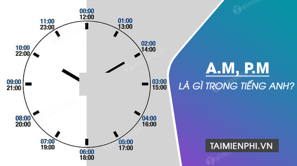 A.M và P.M có ý nghĩa gì và là viết tắt của từ gì trong tiếng Anh?