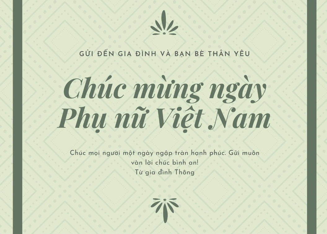 Bộ sưu tập Thiệp chúc mừng 20/10 cho chị em đầy ấn tượng