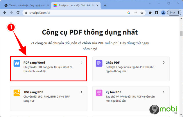 Bí quyết chuyển đổi PDF thành Word chỉ với một cú nhấp chuột trên Smallpdf Web