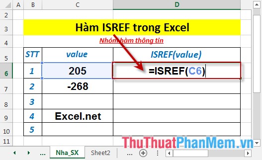 Hàm ISREF - Công cụ phát hiện giá trị tham chiếu trong Excel